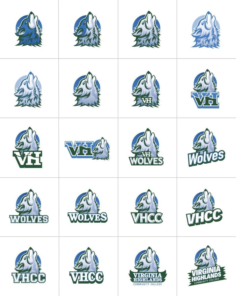 Virginia Highlands Community College Wolf Logo | Hilllhouse Creative